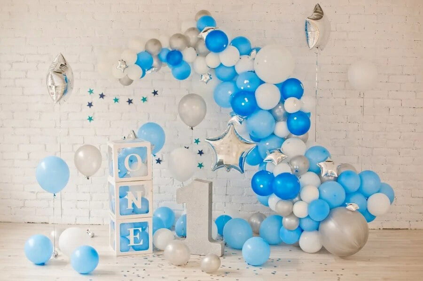 1st Birthday Background For Photography Balloons Ice Cream Cart Family ...