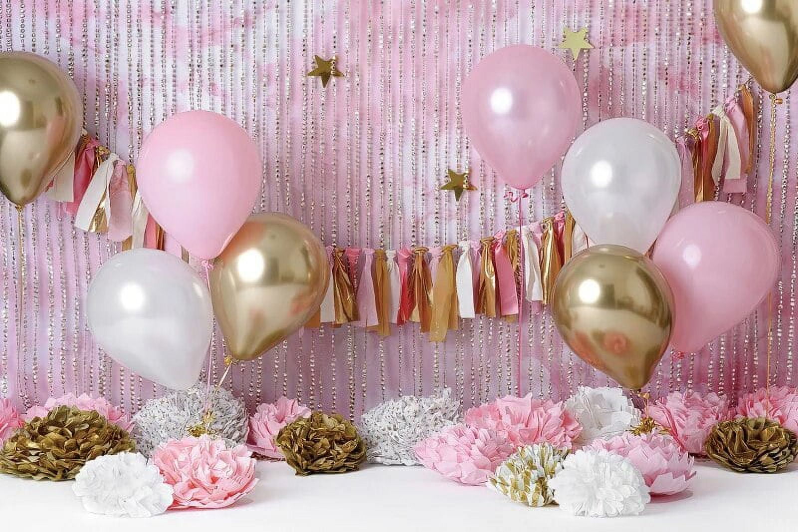 1st Birthday Background For Photography Balloons Ice Cream Cart Family ...