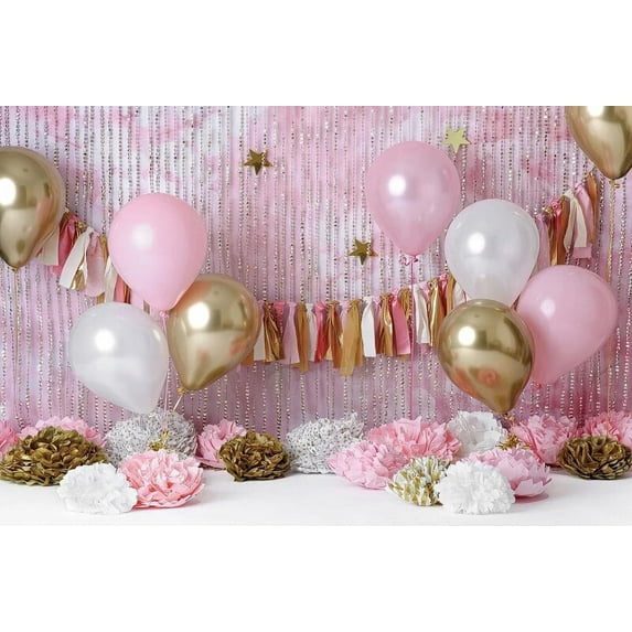 1st Birthday Background For Photography Balloons Ice Cream Cart Family ...