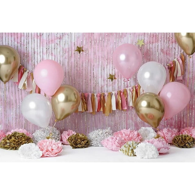 1st Birthday Background For Photography Balloons Ice Cream Cart Family ...