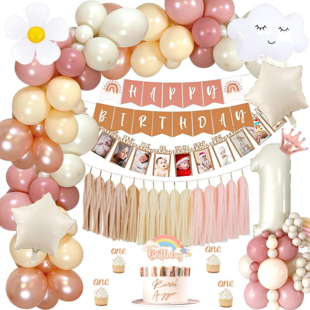 Printable Number 1 First Birthday Pink Glitter Number 1 Cake Toppers
