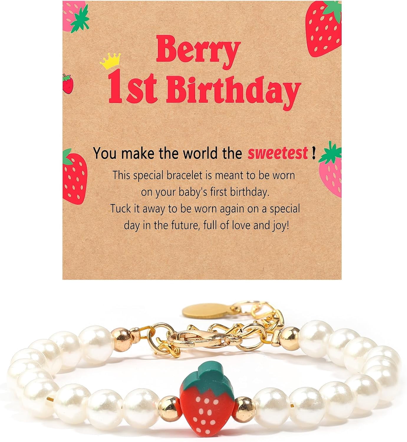 1st Birthday Girl Gifts, Berry First Birthday Decor 1 Year Old Girl ...
