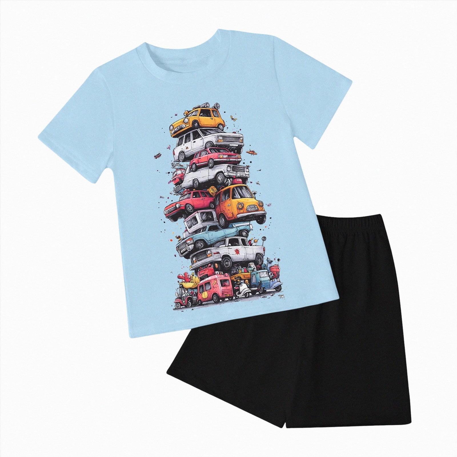 1st Birthday Outfit Boy Toddler Boys Summer Set Short Sleeve Crewneck ...