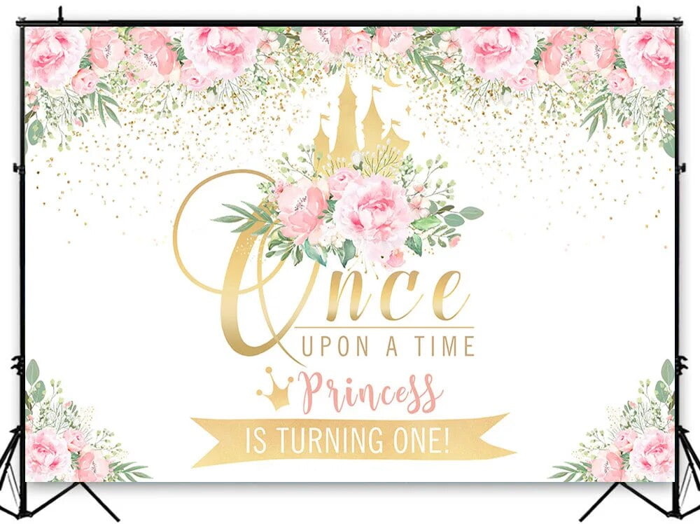 1st Birthday Party Backdrop Castle Princess Photo Background Studio ...