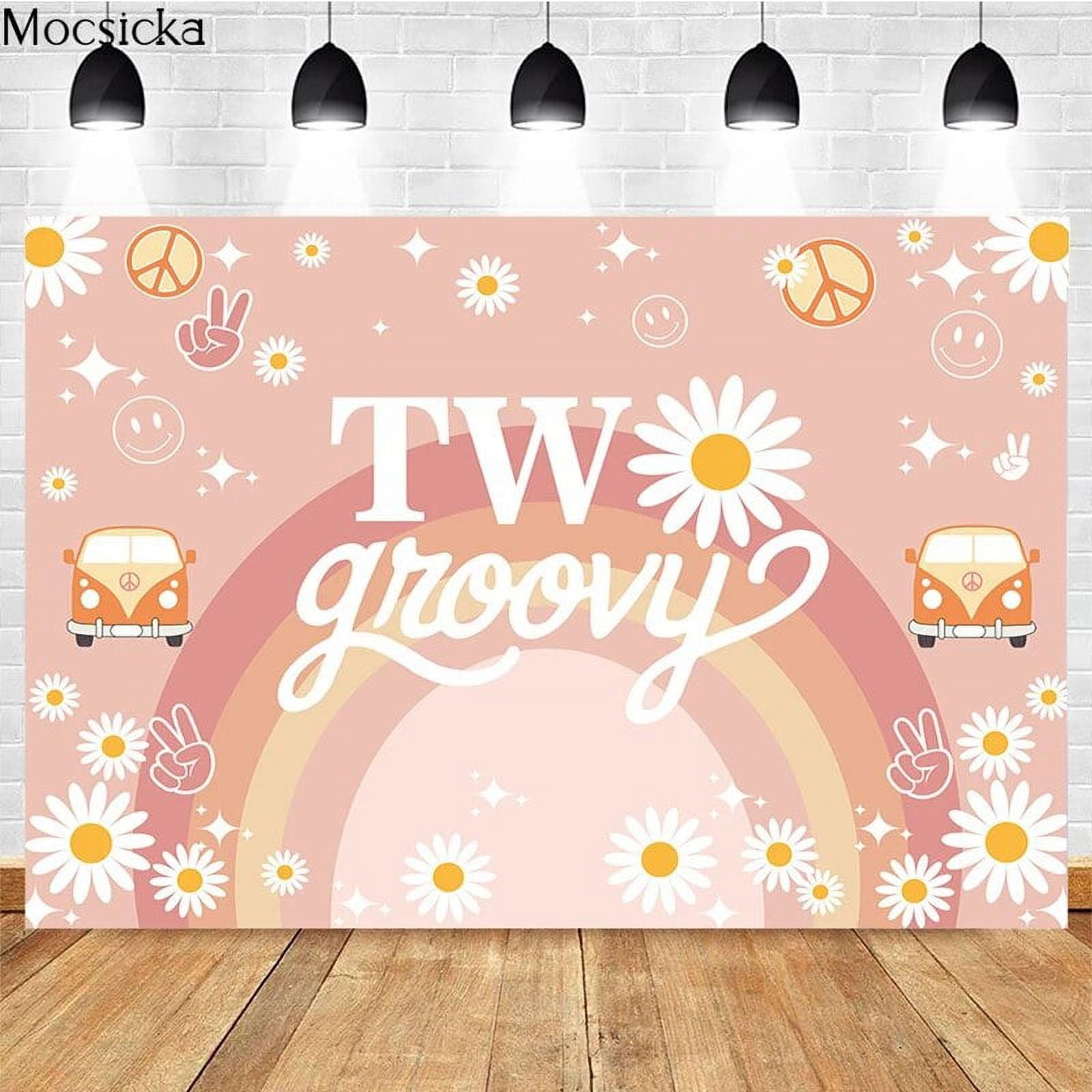 1st Birthday Party Photography Backdrop Daisies Decoration Cake Smash ...