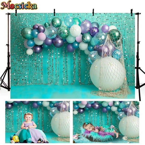 1st Birthday Party Photography Background Balloons Boy Girl Photo ...