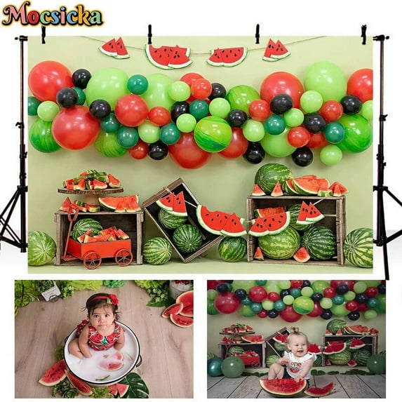 1st Birthday Party Photography Background Balloons Boy Girl Photo ...