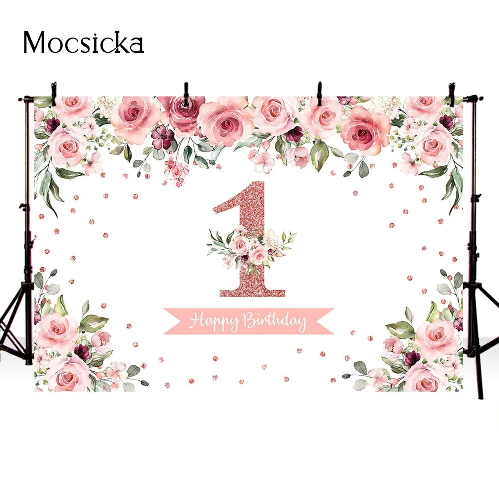 1st Birthday Photography Backdrops Birthday Decorations Baby Shower ...