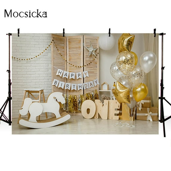 1st Birthday Photography Background Balloon Newborn Photography Studio ...