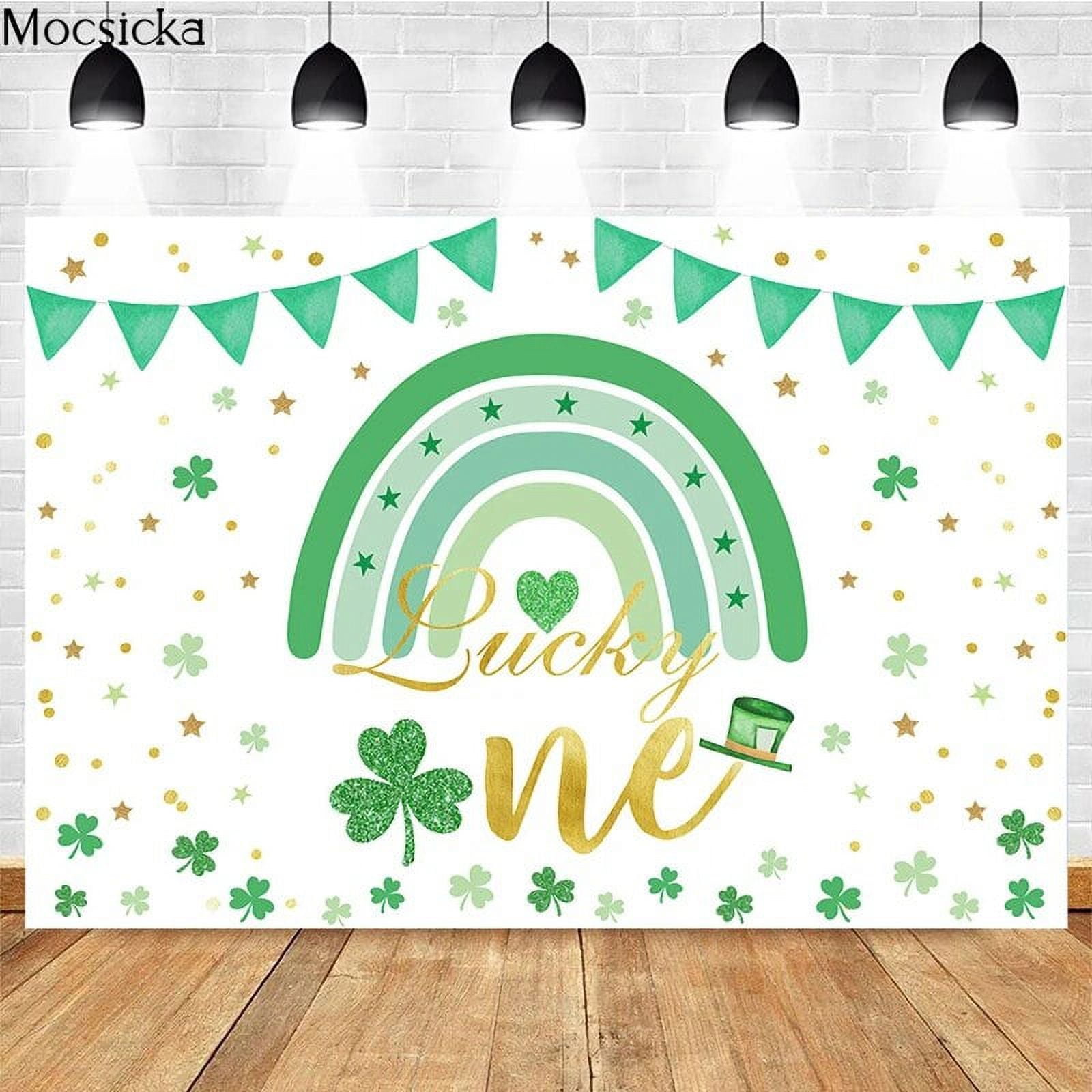 1st Birthday Photography Background Clover Decoration Props Baby Shower ...