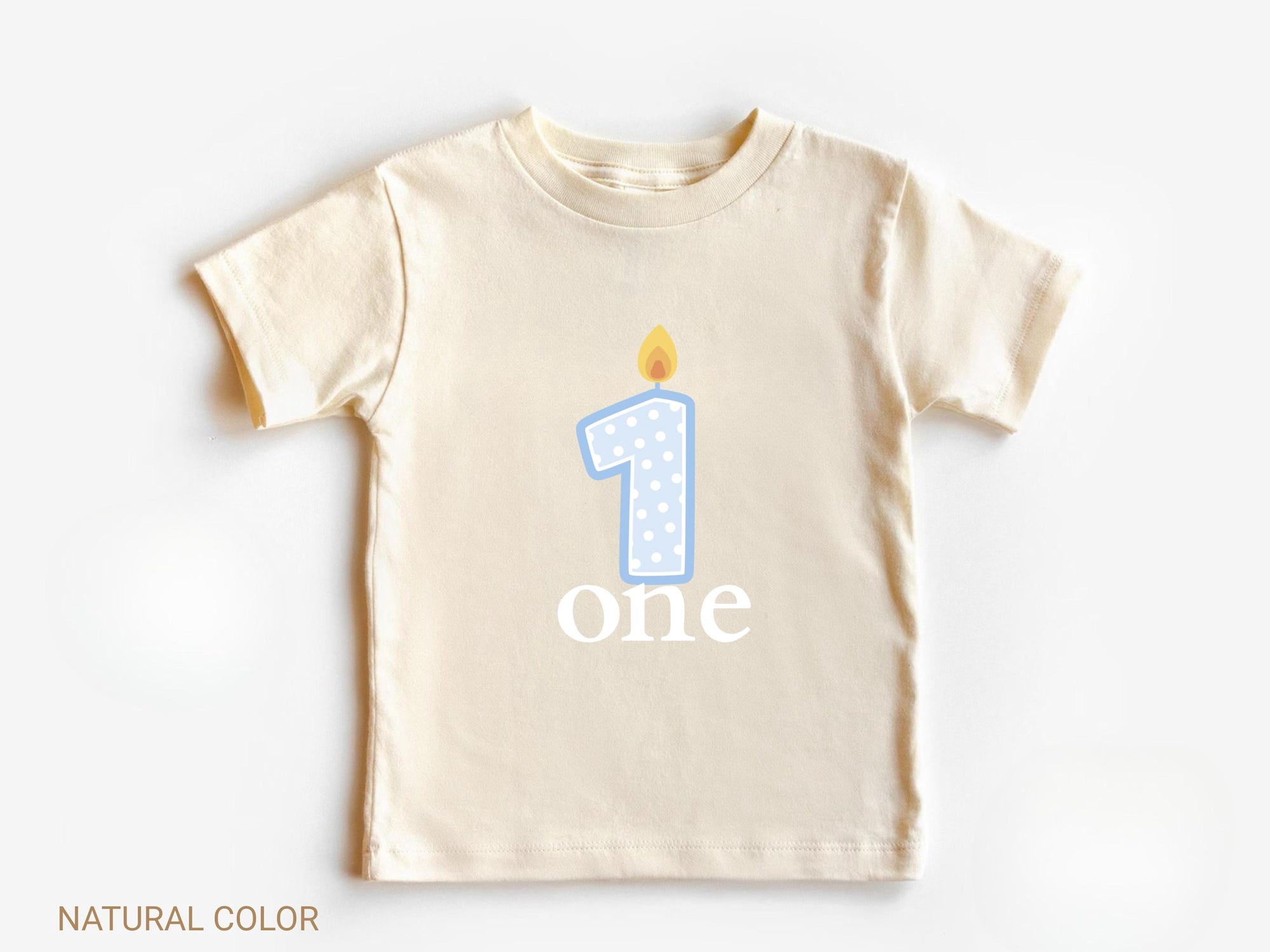 1st Birthday Shirt Boy One Birthday Tee with Candle First Birthday Gift ...