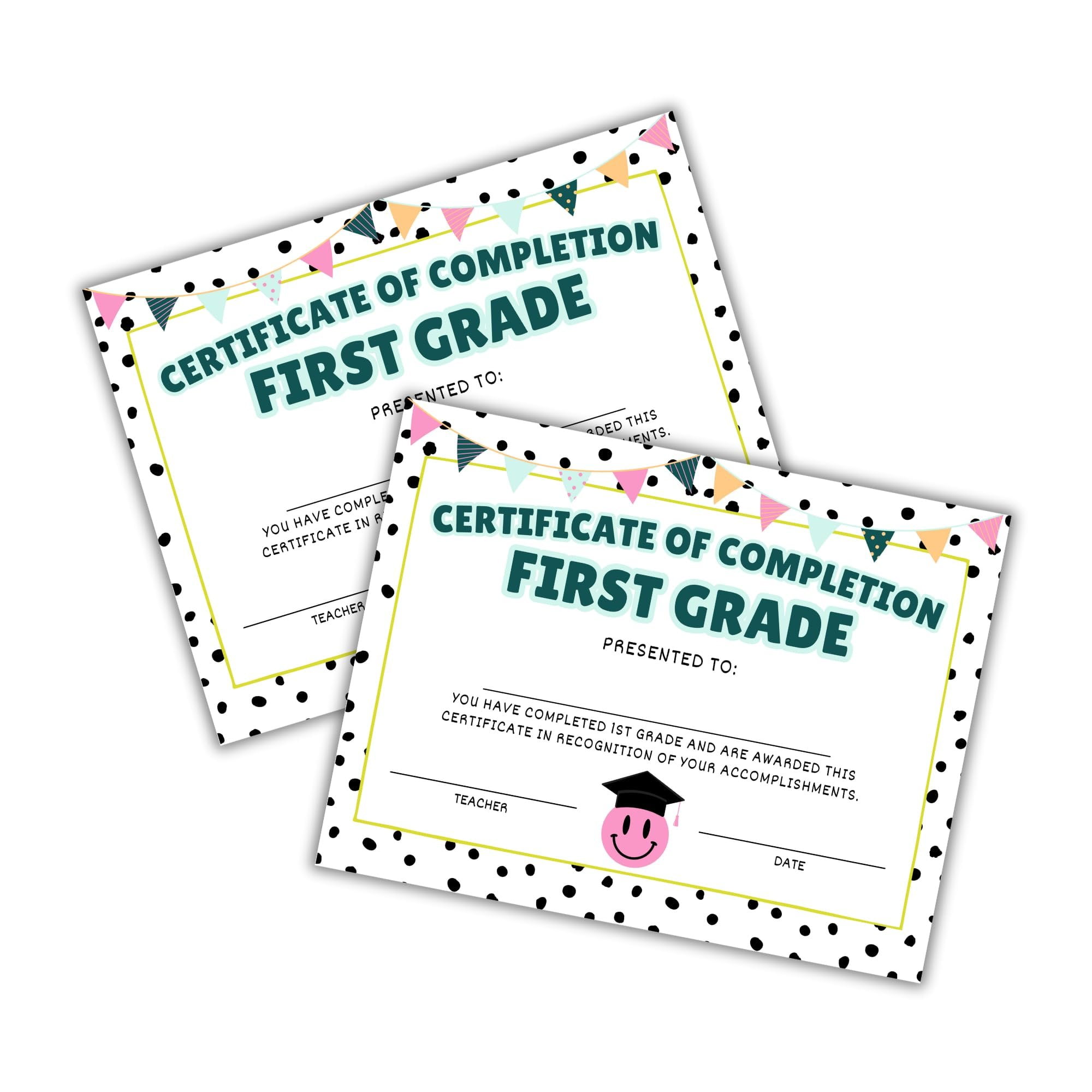 1st First Grade Certificate of Completion Graduation Diploma 30pk 8 ...