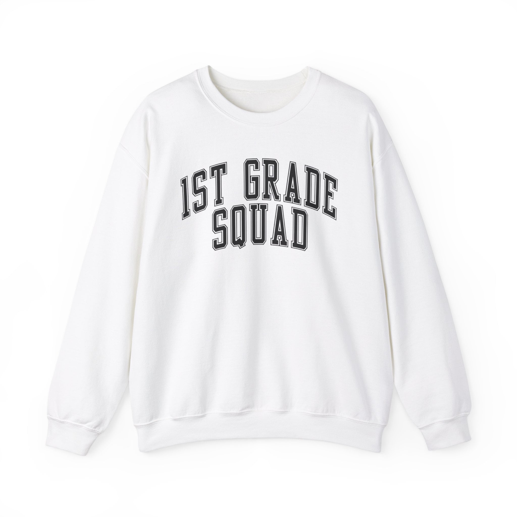 1st Grade Back School Teacher Sweatshirt Gifts Crew Neck Shirt Long ...