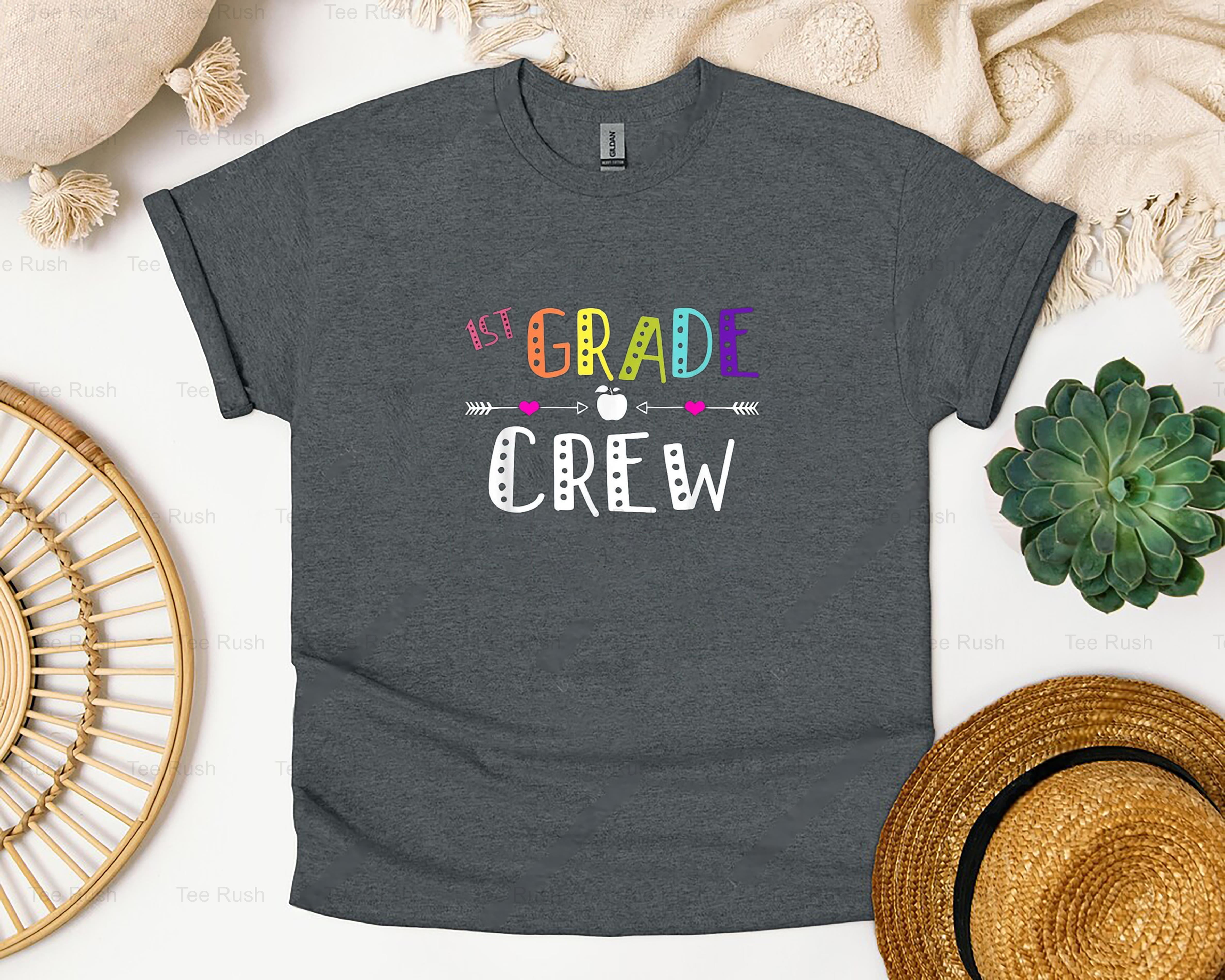 1st Grade Crew Funny First Grade Teacher Education Gift, Back School,T ...