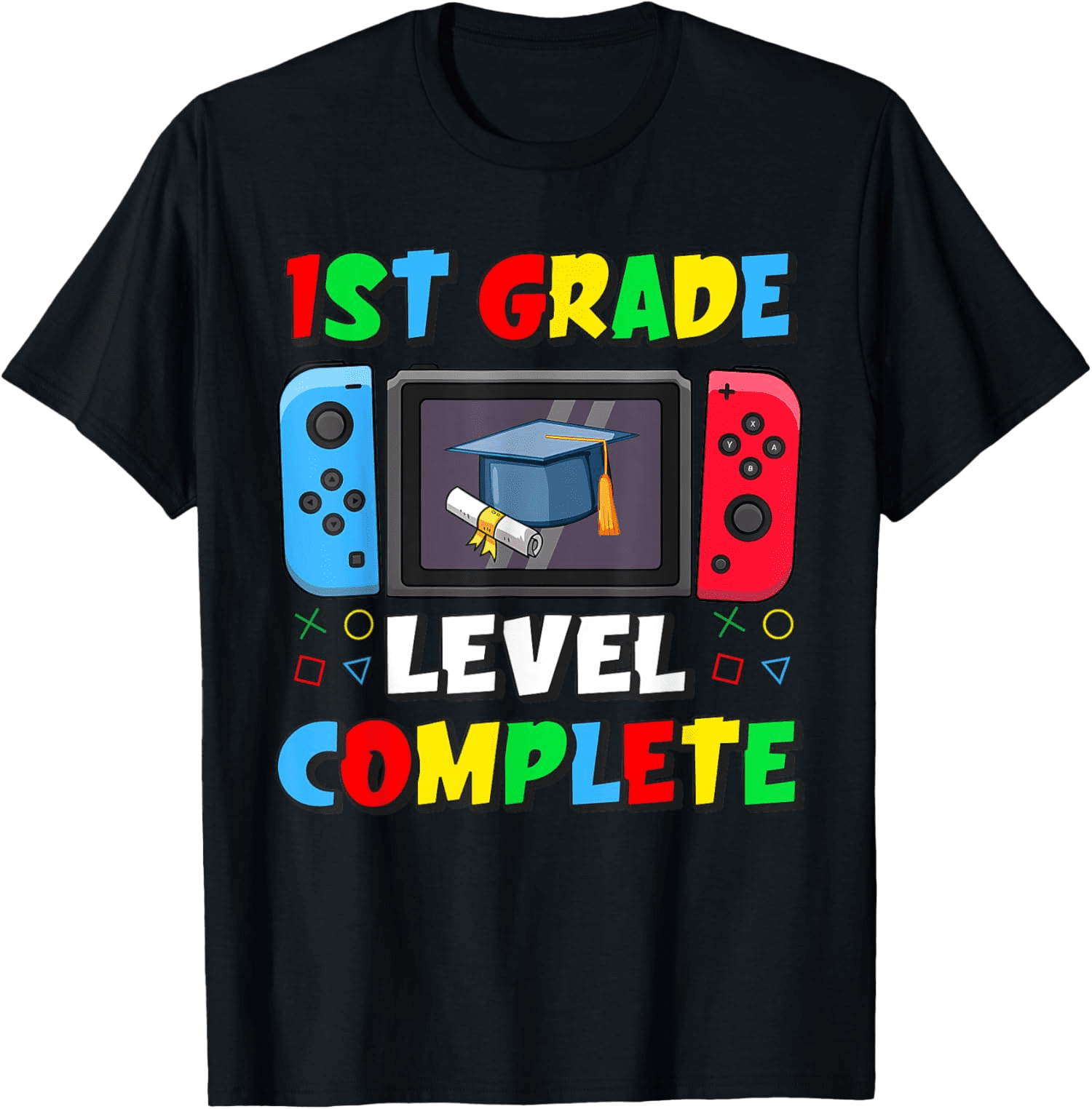 1st Grade Level Complete Last Day Of School Video Game Boys T-Shirt ...
