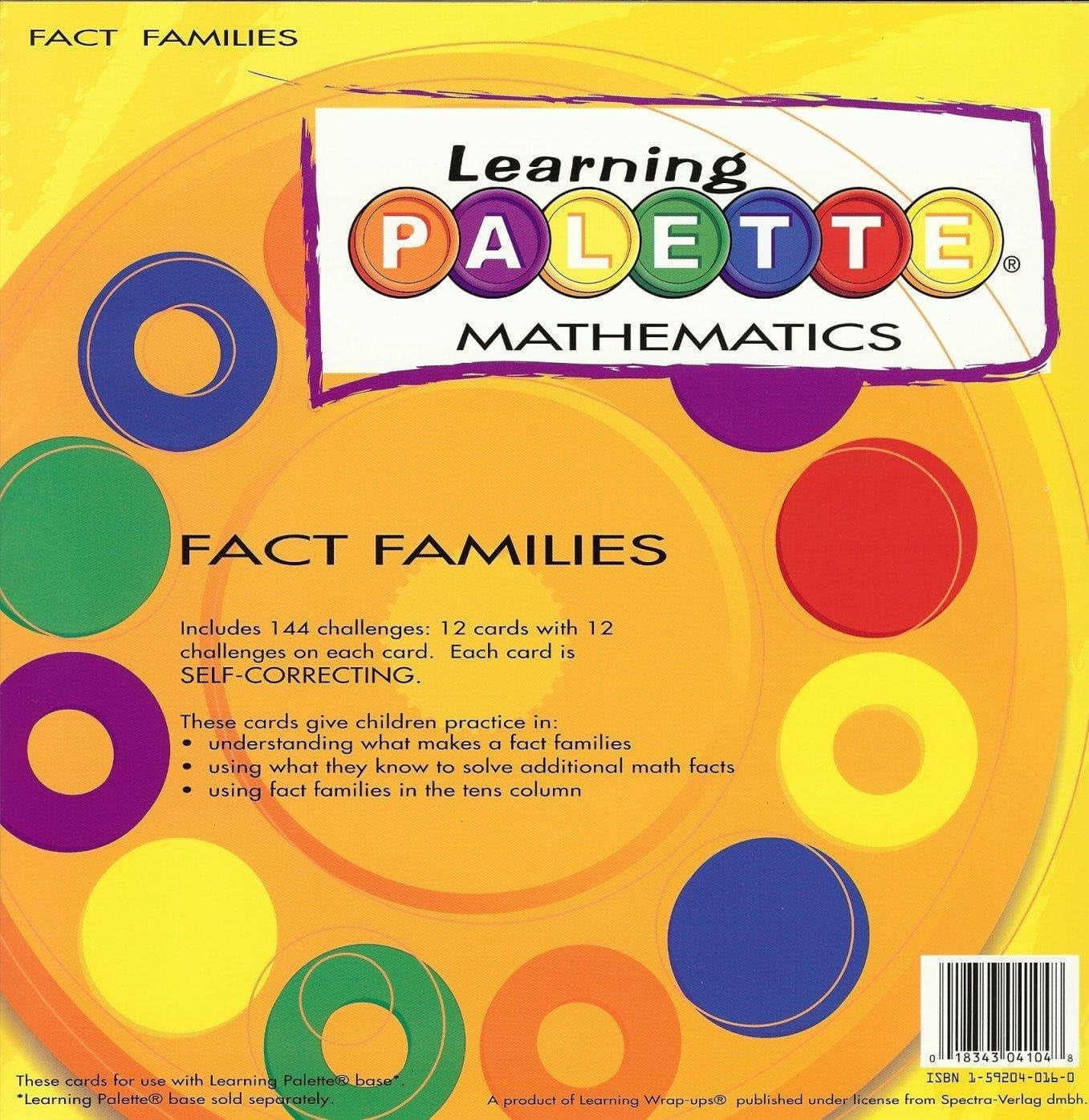 1st Grade Math Fact Families Learning Palette - Walmart.com