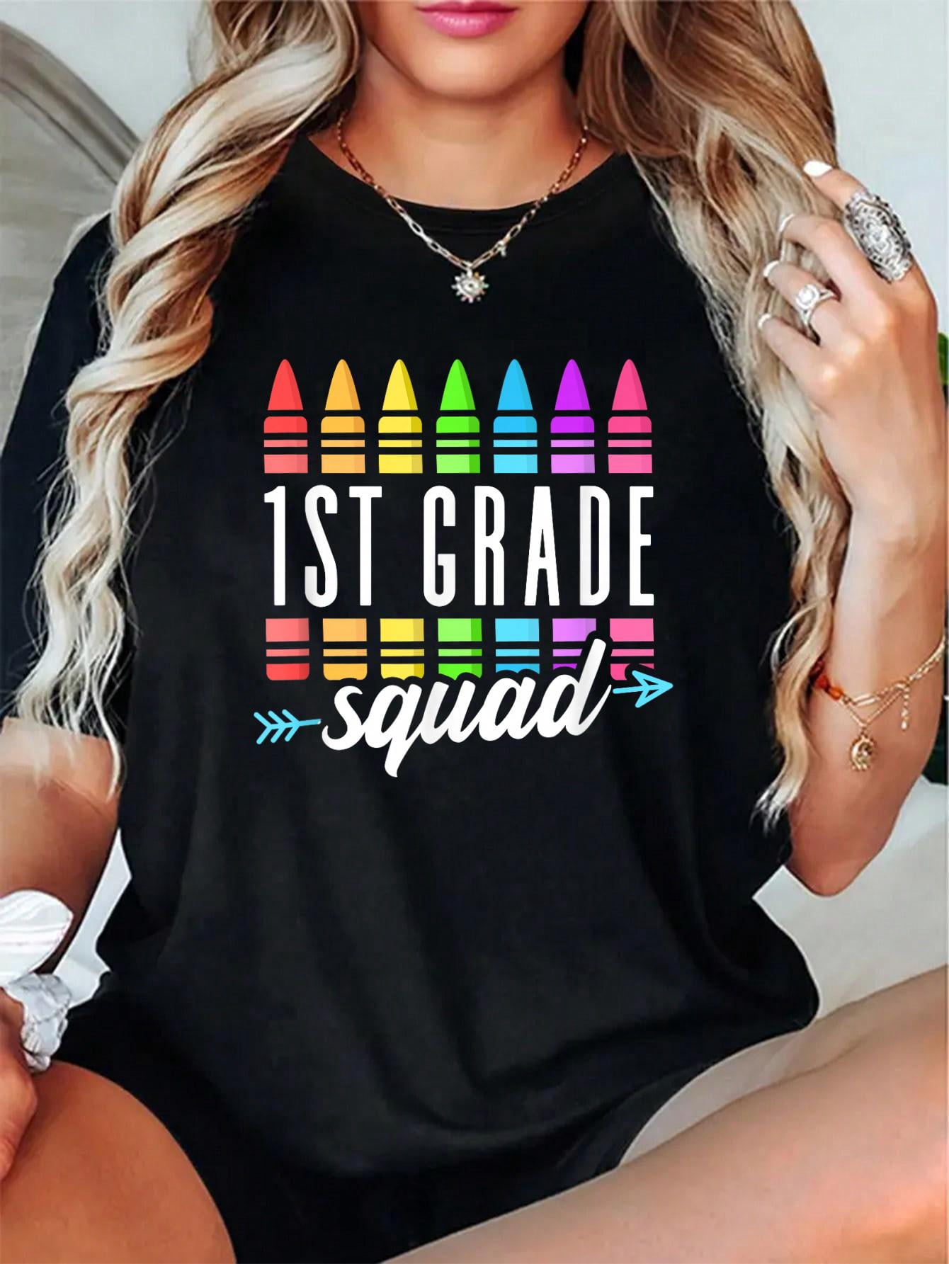 1st Grade Squad Back to School First Grade Teacher Boy Girl T-Shirt ...