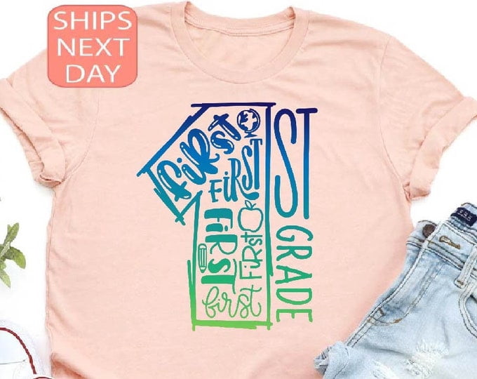 1st Grade T-Shirt, Back To School Shirt, First Day Of School, Student T ...