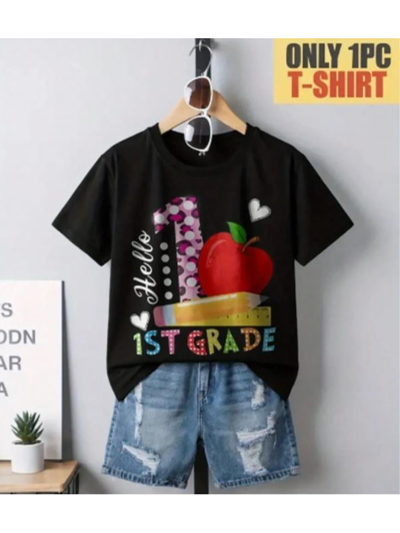 1st Grade T-Shirt For Boys & Girls - "Hello 1st Grade" Back To School ...
