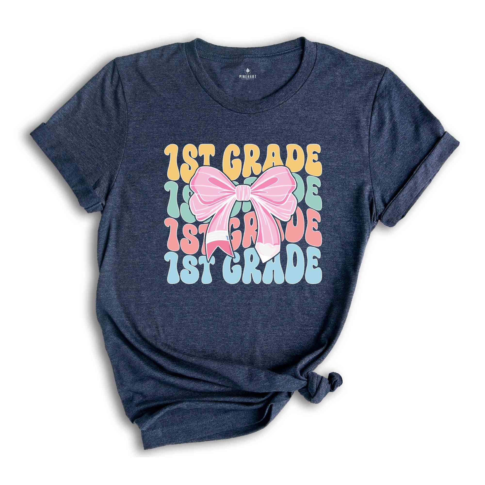 1st Grade Teacher Coquette Shirt, Teacher Pencil Coquette Bow Shirt ...