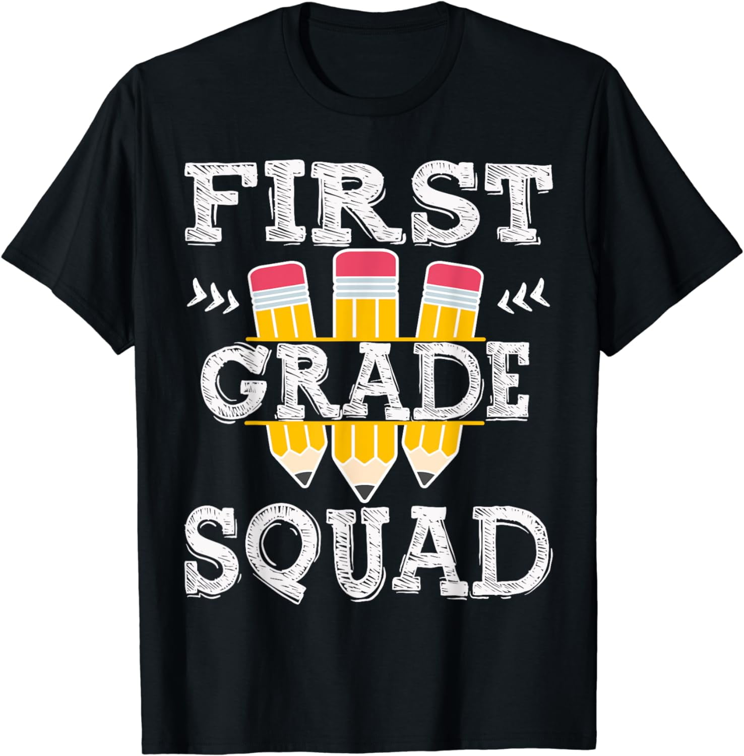 1st Grade Team Squad Crew Back School Graduation Teacher T-Shirt ...