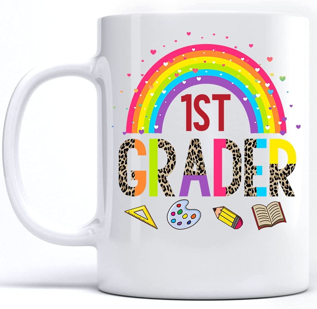 1st Grader Rainbow Mug, Back To School Rainbow 1st Grader Grade Crew ...