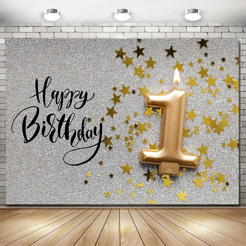 1st Happy Birthday Party Banner Poster Decoration Backdrop Kids Child ...