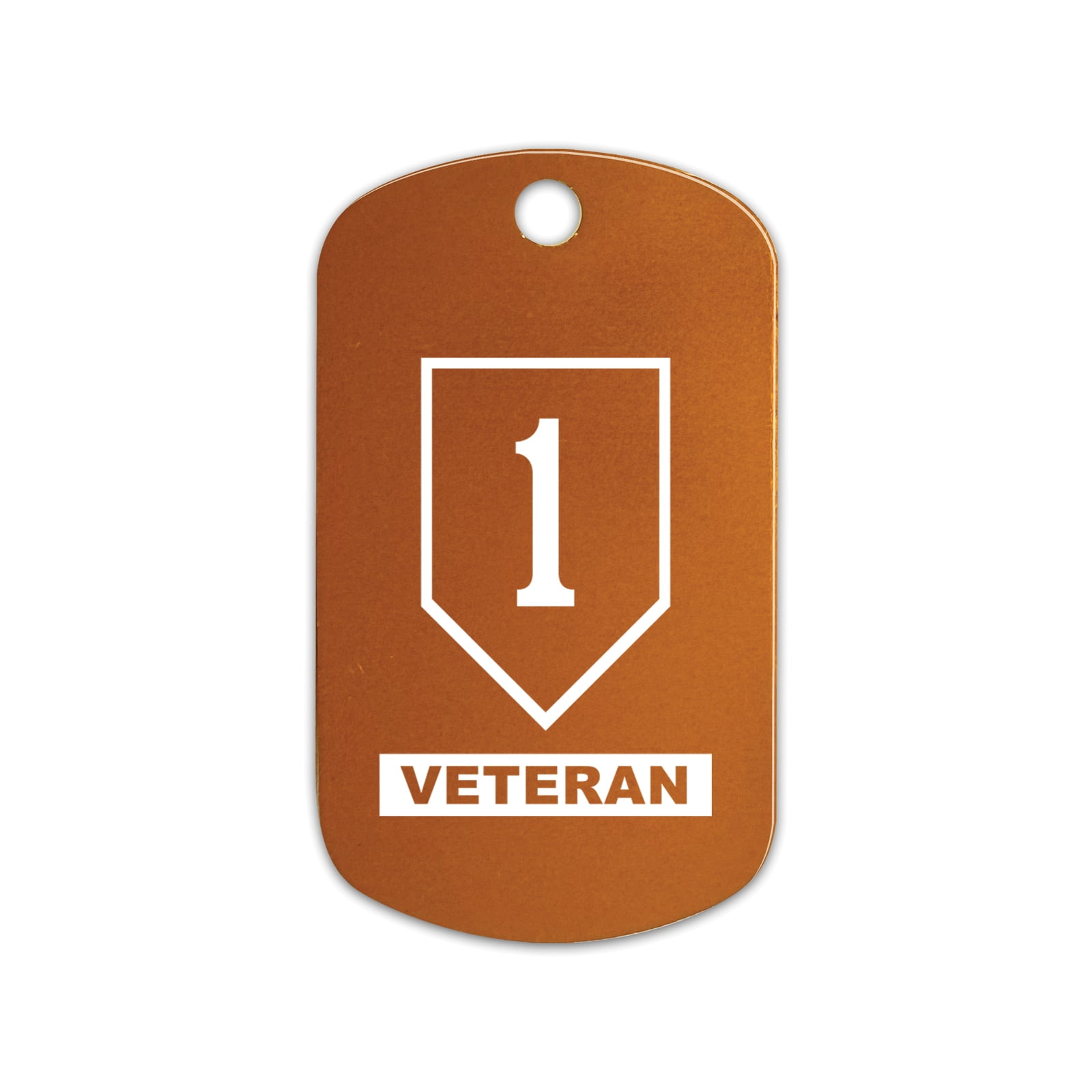 1st Infantry Division Veteran GI Dog Tag Aluminum Keychain big red one ...