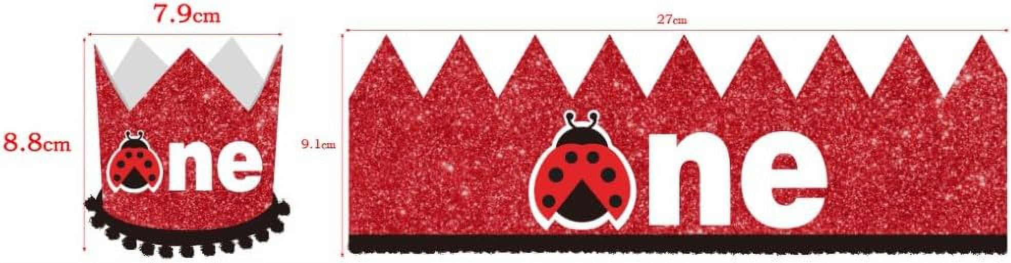 1st Ladybug Birthday Hat for Girls, 1st Birthday Hat Crown for Sweet ...