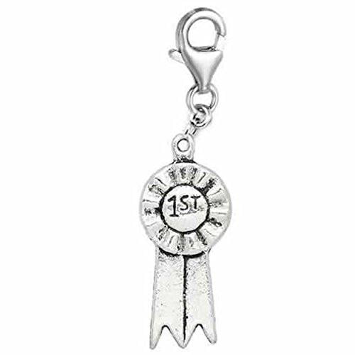 1st Place Ribbon Clip on Charm Pendant for European Jewelry w/ Lobster ...
