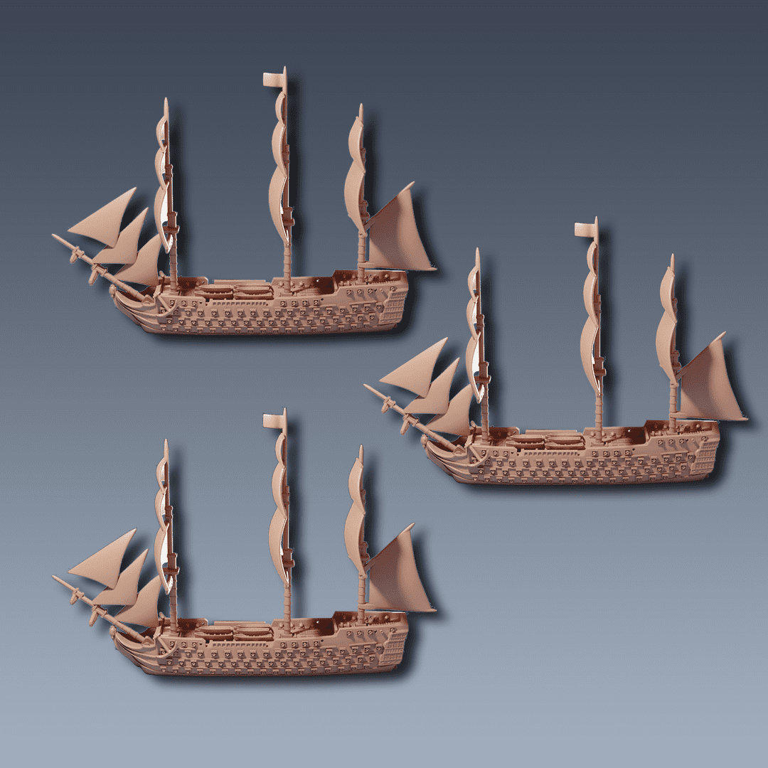 1st Rate Squadron Sailing Ship Miniatures 1/700 Warship Vessels | Black ...