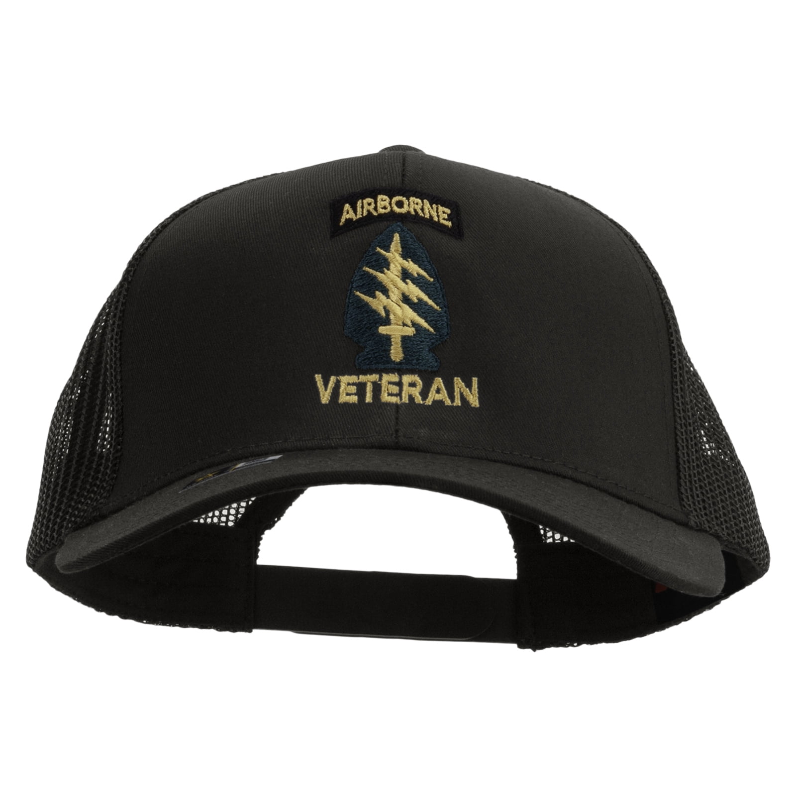 1st Special Forces Command Veteran Embroidered Solid Cotton Twill Mesh ...