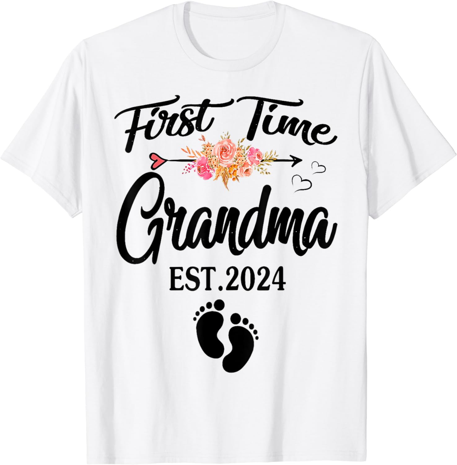1st Time Grandma EST 2024 NeW First Grandma 2024 T-Shirt - Walmart.com