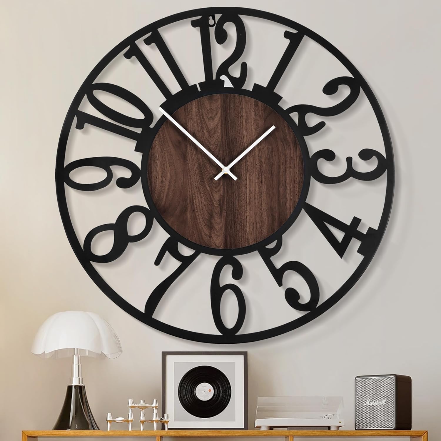 1st owned Large Wall Clock for Living Room Decor- 32" Decorative ...