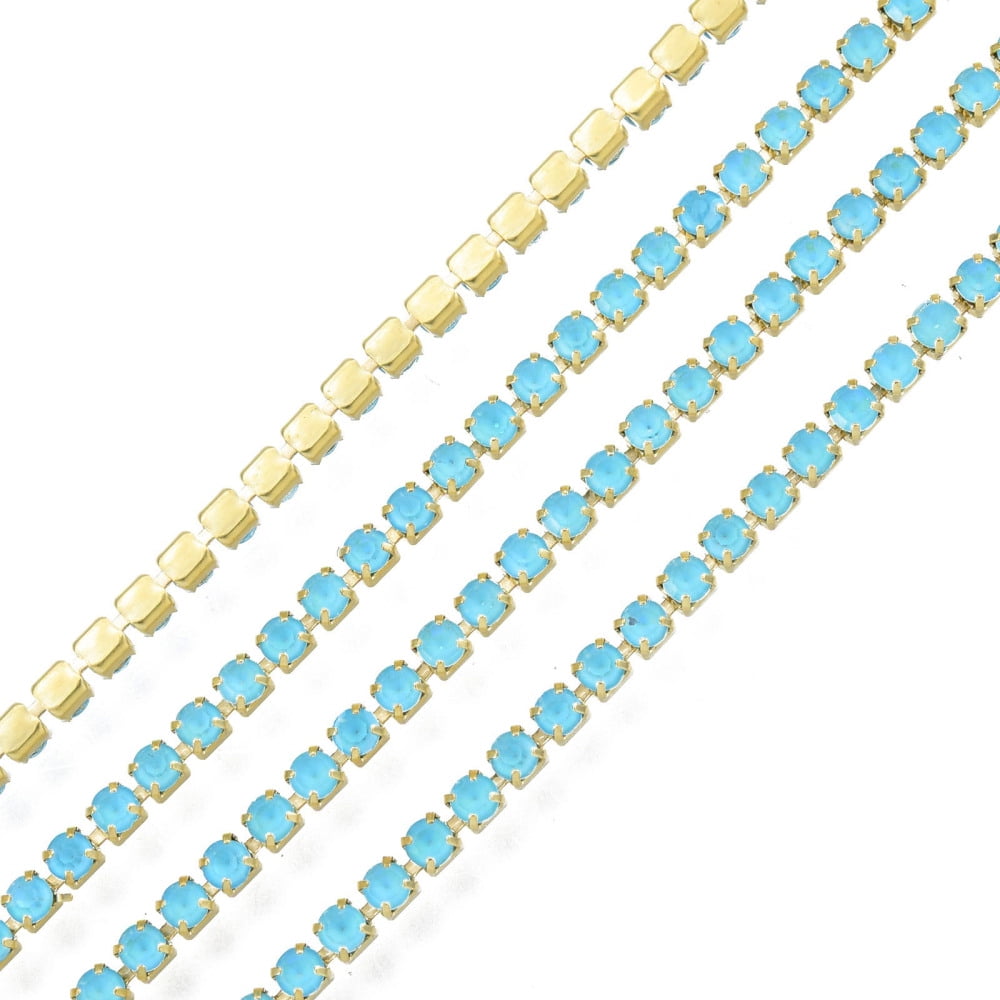 1strand Brass Rhinestone Strass Chains Rhinestone Cup Chain Imitate ...