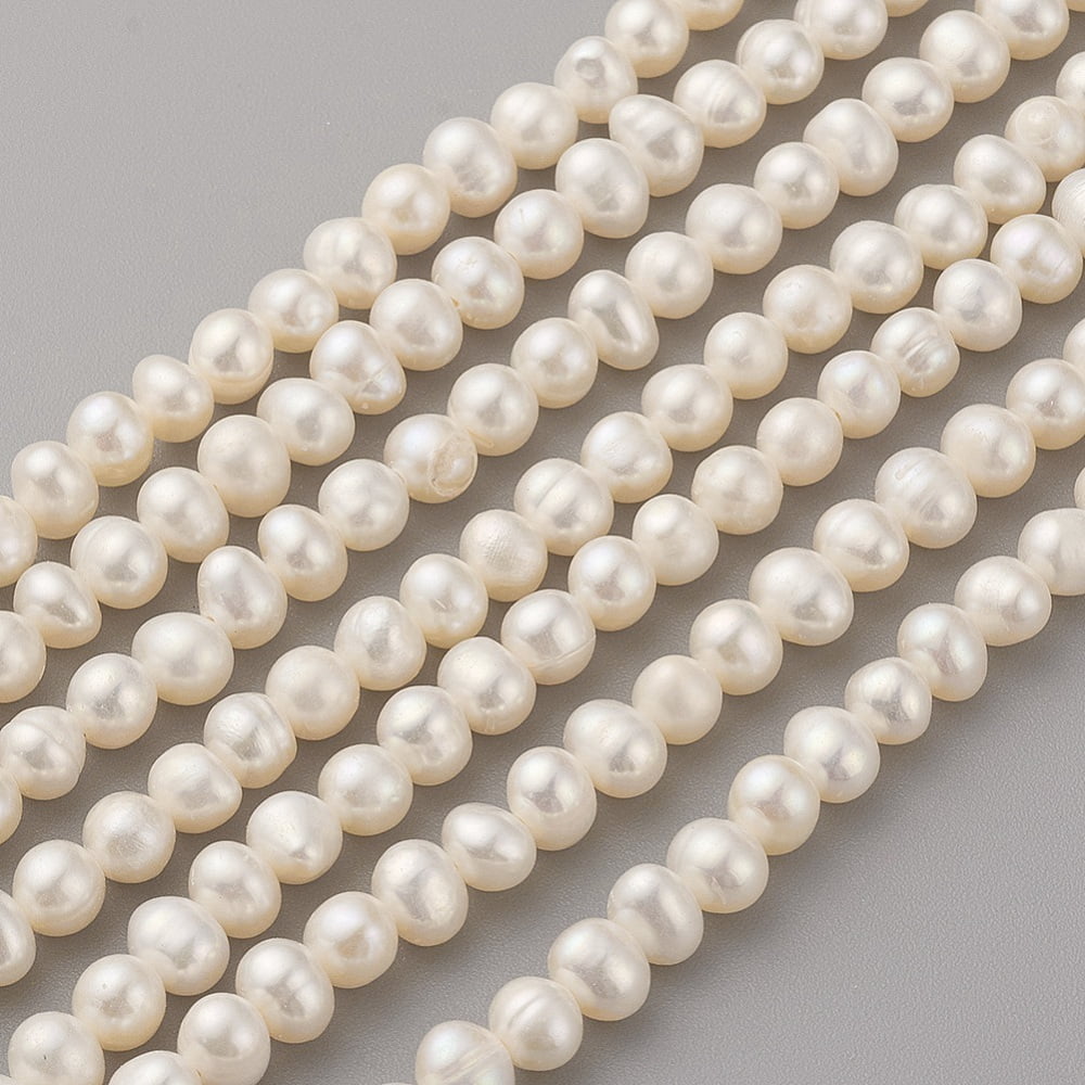 1strand Cultured Freshwater Pearl Beads Strands Potato Seashell color 5 ...