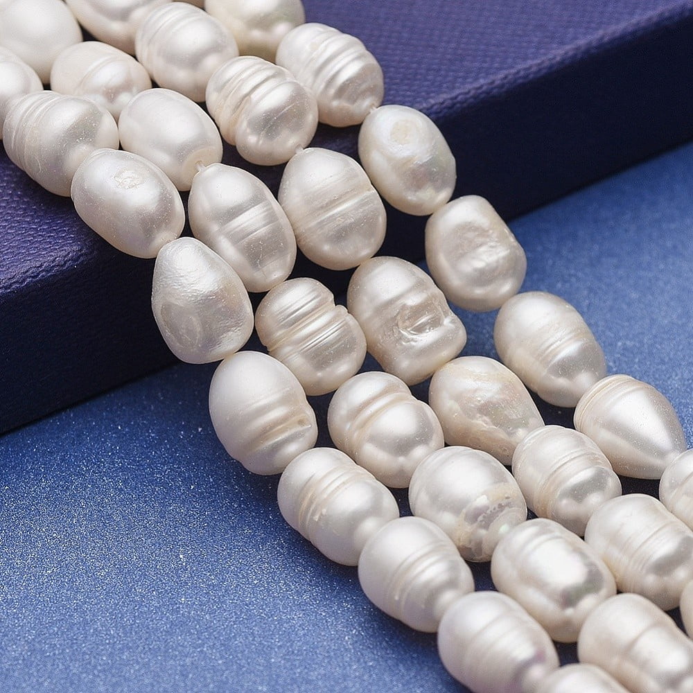 1strand Cultured Freshwater Pearl Beads Strands Potato White 8~14x8 ...