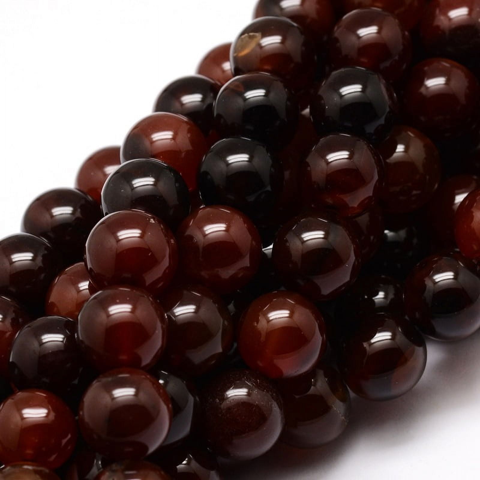 1strand Dyed Natural Agate Round Beads Strands Coconut Brown 12mm Hole ...