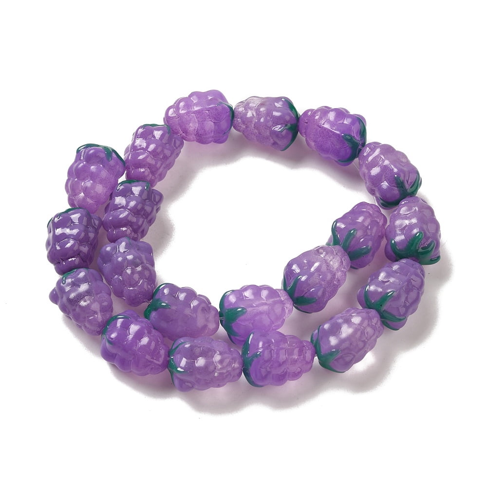 1strand Handmade Lampwork Beads Strands Grape Dark Orchid 17x12~13x12 ...