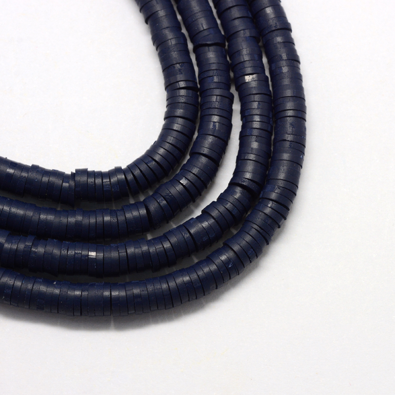 1strand Handmade Polymer Clay Beads Disc/Flat Round Heishi Beads ...