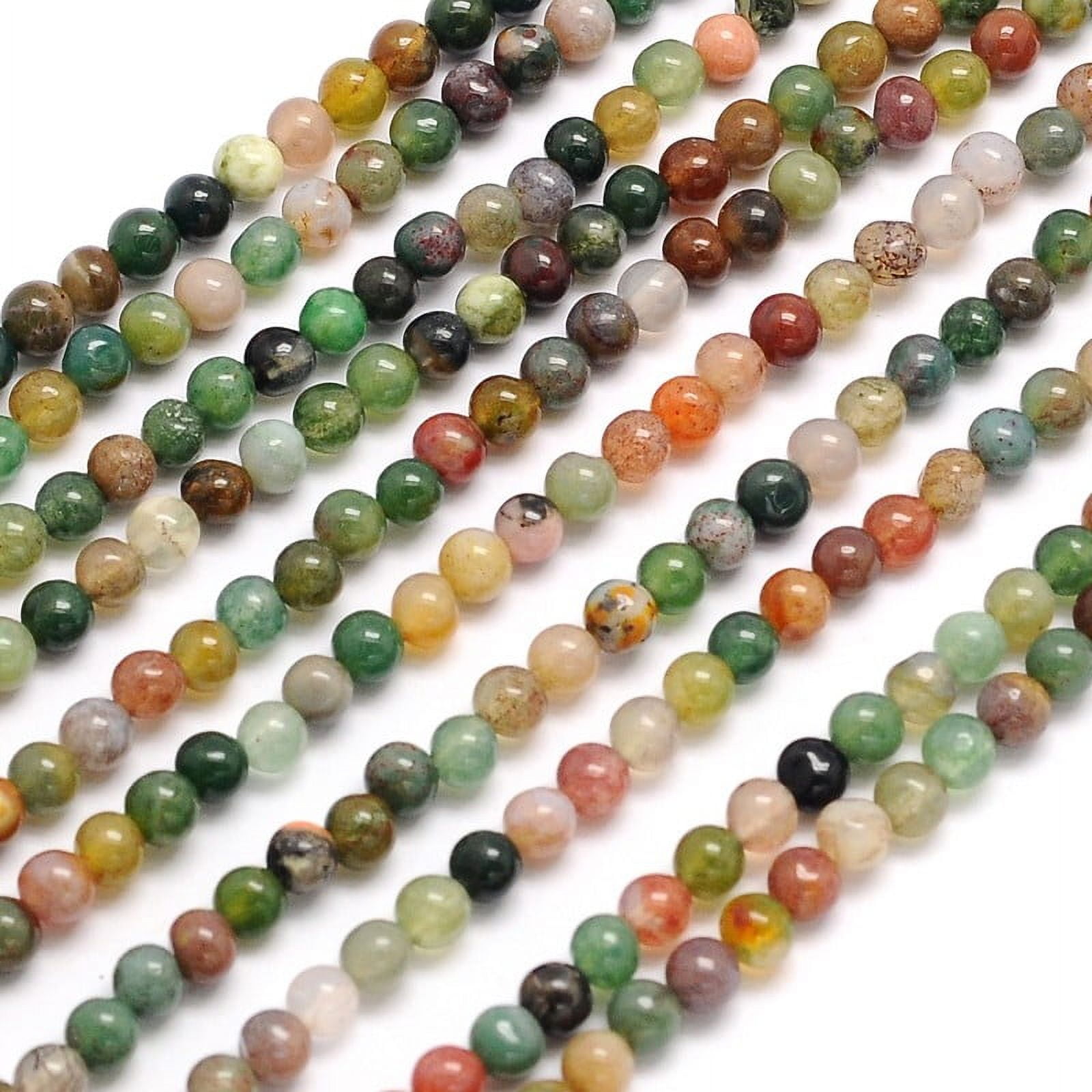 1strand Indian Agate Round Beads Strands 3mm Hole: 1mm about 126pcs ...