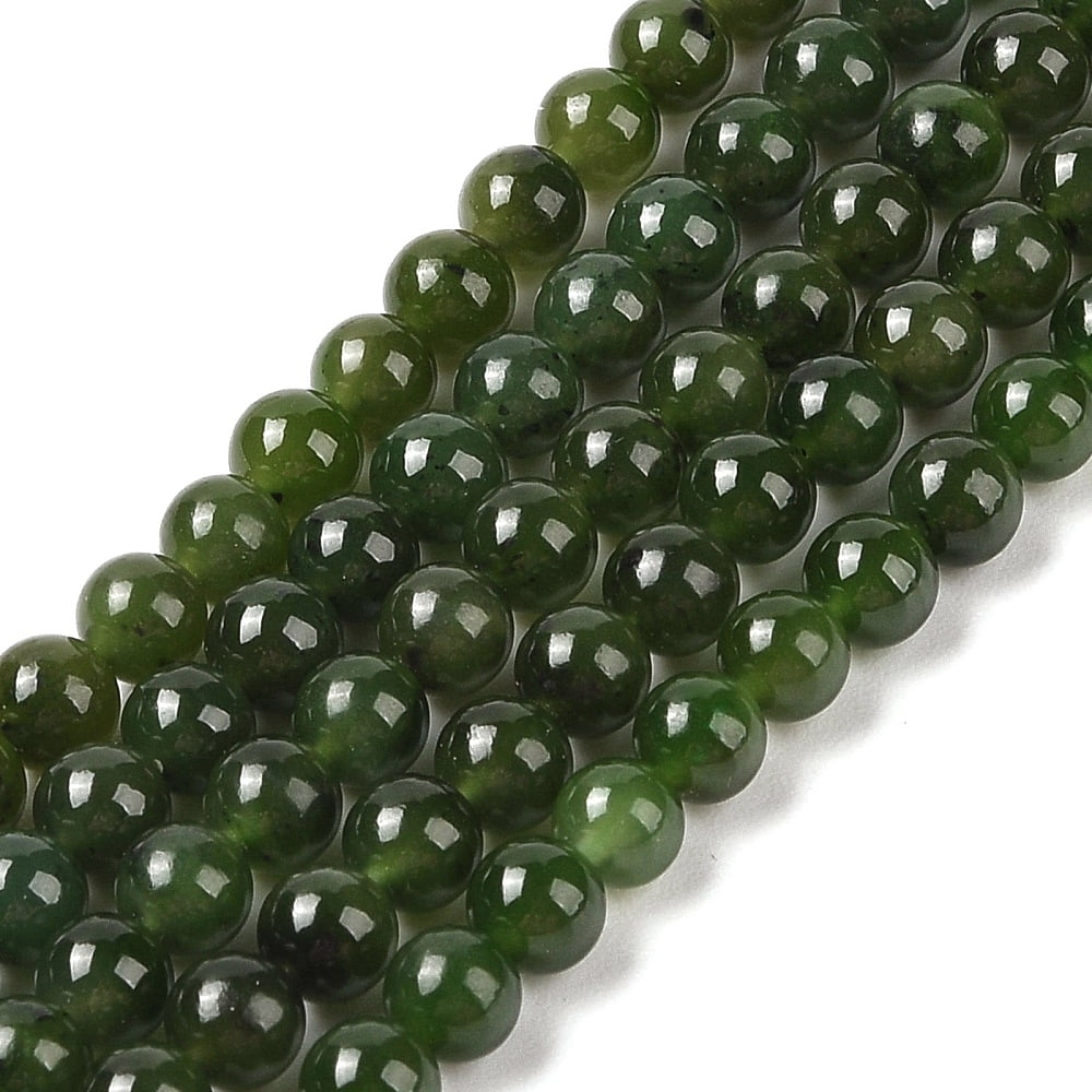 1strand Natural Canada Jade Beads Strands Round 6mm Hole: 0.6mm about ...