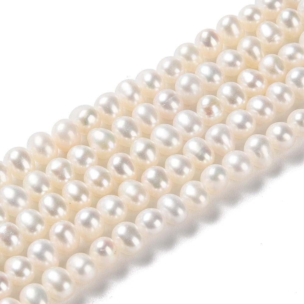 1strand Natural Cultured Freshwater Pearl Beads Strands Potato Grade 4A ...