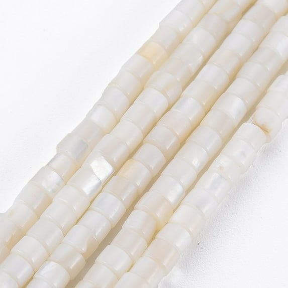 1strand Natural Freshwater Shell Beads Strands Column Seashell color ...