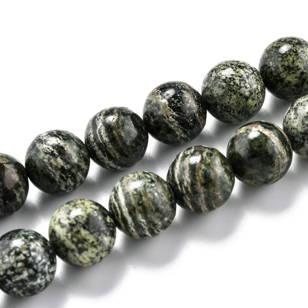 1strand Natural Green Zebra Jasper Beads Strands Round 10.5mm Hole: 1mm ...