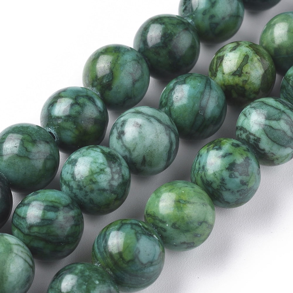 1strand Natural Map Stone Picasso Jasper Beads Strands Dyed & Heated ...