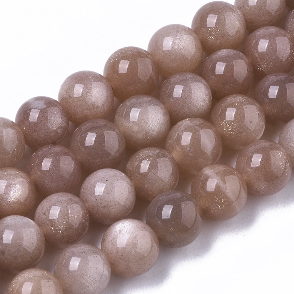 1strand Natural Sunstone Beads Strands Grade A+ Round 6mm Hole: 0.8~0 ...