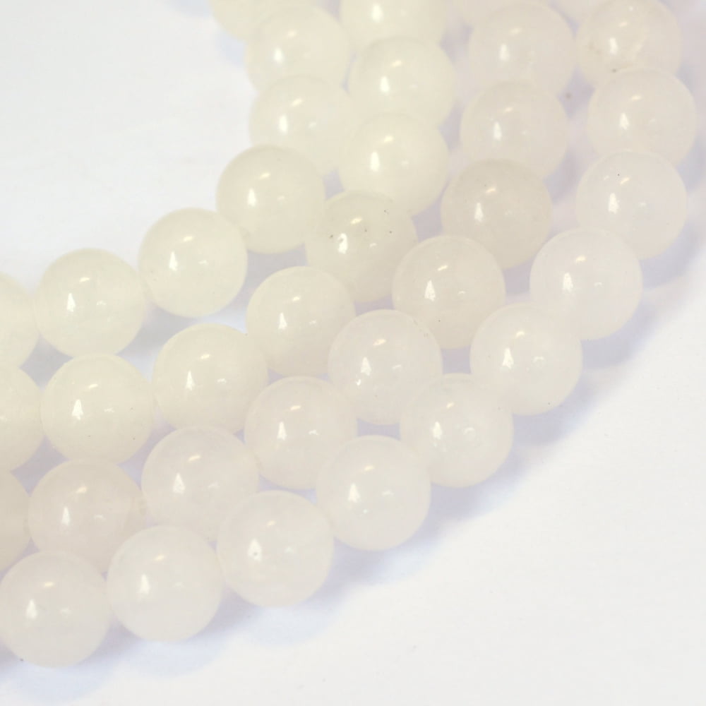 1strand Natural White Jade Round Bead Strands 6~6.5mm Hole: 1mm ...