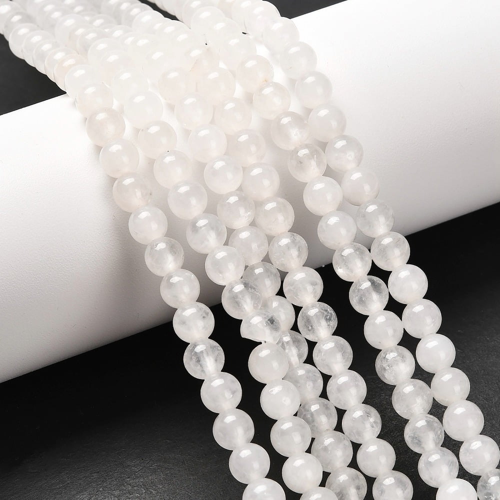 1strand Natural White Jade Round Bead Strands 6mm Hole: 1mm - Walmart.com