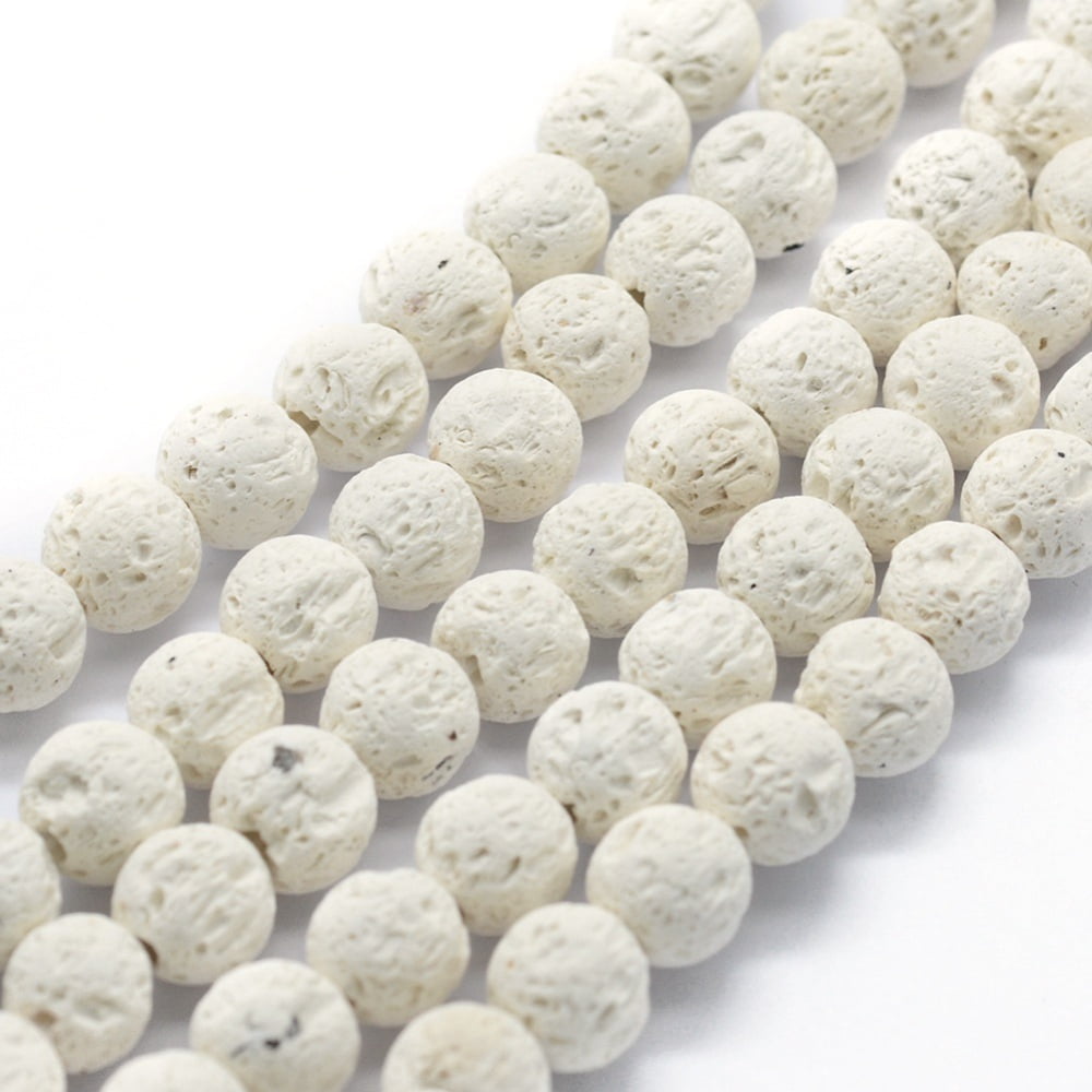 1strand Round Beads Strands Round White 10mm Hole: 1mm about 37pcs ...